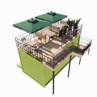 China Bathroom 20ft Portable Kiosk Modified Prefab Modular Coffee Shop Shipping Container Bar Tiny House in Modern Design Style for sale
