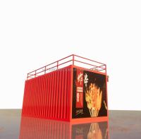 China 20ft Wooden Studio Flat Package Container Mobile Bar for Wall 50/75/100mm Wave Sandwich Panel and Convenient Transport for sale