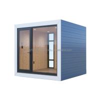 China Hotel Prefabricated Wooden Garden House with Modern Design and Galvanized Steel Square Tubes Main Structure EU10ft 20ft for sale