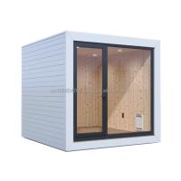 China Hotel Prefabricated Wooden Garden House with Modern Design and Galvanized Steel Square Tubes Main Structure EU10ft 20ft for sale