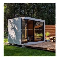 China Hotel Prefabricated Wooden Garden House with Modern Design and Galvanized Steel Square Tubes Main Structure EU10ft 20ft for sale