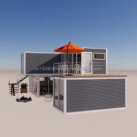 China Hotel Prefabricated Foldable Container Shop With Steel Frame Galvanized Steel Bending 180g Material for sale