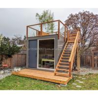 China Hotel Prefabricated Wooden Garden House with Modern Design and Galvanized Steel Square Tubes Main Structure EU10ft 20ft for sale
