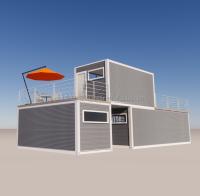 China Hotel Prefabricated Foldable Container Shop With Steel Frame Galvanized Steel Bending 180g Material for sale