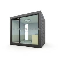 China Galvanized Steel Square Tubes 10ft Modern Wooden Steel Structure Office for Commercial Space for sale