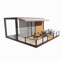 China Shop 20ft Mobile Restaurant and Bar 10ft 20ft Shipping Wooden Container Kitchen Galvanized Steel Bending 180g Steel frame for sale