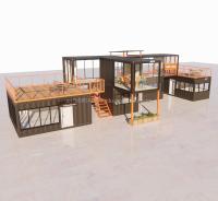 China Customized Modern Prefab Tiny House with Customized Color and Wall 50/75/100mm Wave Sandwich Panel for sale