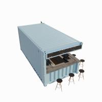 China 20ft Container Prefabricated Shops Stores Houses with Modern Design Style and 50/75/100mm Wave Sandwich Panel Wall for sale