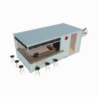 China 20ft Container Prefabricated Shops Stores Houses with Modern Design Style and 50/75/100mm Wave Sandwich Panel Wall for sale