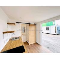 China Main Structure Galvanized Steel Square Tubes Wooden Container Family House European Union Australia 40ft 2 Bedroom 1 Hall for sale