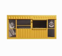 China 20ft Movable Prefabricated Coffee Shop Container House Design with Galvanized Steel Square Tubes for sale