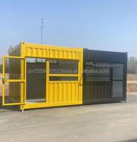 China 20ft Movable Prefabricated Coffee Shop Container House Design with Galvanized Steel Square Tubes for sale