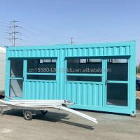China 20ft Movable Prefabricated Coffee Shop Container House Design with Galvanized Steel Square Tubes for sale