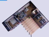 China Wooden Container House EU Best Design Wood Grain Glass 20ft 40ft Prefab Home Luxury Container Home Prefab Houses Modern for sale