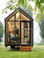 China 50/75/100mm Wave Sandwich Panel Wall Luxury Metal Wooden Garden Small House for Modern Prefabricated Hotel for sale