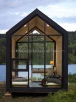 China 50/75/100mm Wave Sandwich Panel Wall Luxury Metal Wooden Garden Small House for Modern Prefabricated Hotel for sale