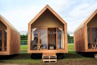 China 50/75/100mm Wave Sandwich Panel Wall Luxury Metal Wooden Garden Small House for Modern Prefabricated Hotel for sale