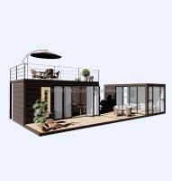 China Modern Design Style Light Steel Frame Foldable Villa Container House with Aluminum Alloy Windows for sale