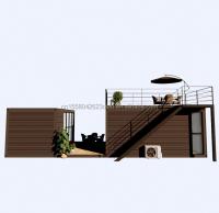 China Modern Design Style Light Steel Frame Foldable Villa Container House with Aluminum Alloy Windows for sale