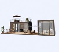 China Modern Design Style Light Steel Frame Foldable Villa Container House with Aluminum Alloy Windows for sale