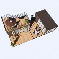 China Modern Design Style Light Steel Frame Foldable Villa Container House with Aluminum Alloy Windows for sale