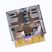 China Galvanized Steel Bending Modern Design Prefabricated House for Shipping Container Sandwich Panel Modular Shop Apartment for sale