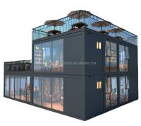 China Affordable 20ft Knock Down Sandwich Panel Portable Prefab Hotel Container Modular House with Aluminum Alloy Windows for sale
