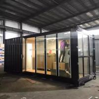 China 20ft Portable Foldable Container Cabin House with Customized Color and Galvanized Steel Square Tubes for sale