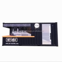 China Long Beach Container Coffee Bar Extendable Container Bar with Customized Color and Wall 50/75/100mm Wave Sandwich Panel for sale