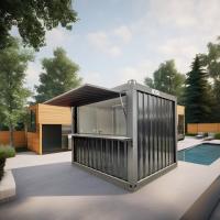 China Steel Structure Frame Welded Modern Design Style 20ft Simple and Luxurious Garden House Flat Packaging Assembled Container Mobile House for sale