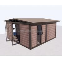 China Flat Packaging Container Prefabricated Metal and Wooden Garden Office with Galvanized Steel Square Tubes for sale