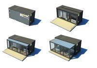 China 2 Bedroom Expandable Container House Prefab Steel Modular Tiny Home for Outdoor in Customized Color and 20ft or 40ft Size for sale