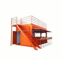 China 20ft Custom Flat Packaging Quick Installation Wooden Container Prefabricated House Garden Bar with Galvanized Steel Square Tubes for sale