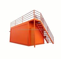 China 20ft Custom Flat Packaging Quick Installation Wooden Container Prefabricated House Garden Bar with Galvanized Steel Square Tubes for sale