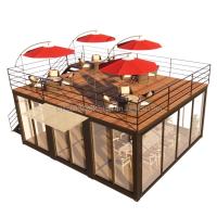 China 20ft or 40ft Modular Container Small Kitchen Garden House Customized Color Prefabricated Warehouse for Country Marke for sale