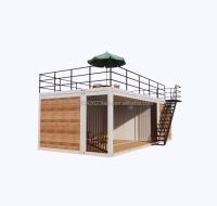 China 2-Bedroom Container Mobile House 20ft Wooden Luxury Garden Studio with Plane Packaging for sale