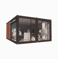 China Wall 100mm Wave Sandwich Panel Hotel Container Store Customizable Flat Packaging Quick Installation Prefabricated House for sale