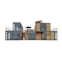 China Modern Design 20ft or 40ft Food Bar Cafe Supermarket Store Container Store Customizable Flat Package Prefabricated House for sale