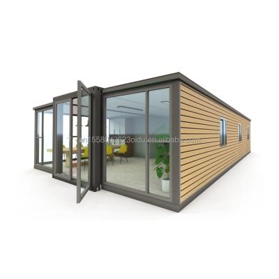 China 50/75/100mm Wave Sandwich Panel Modern Expandable 3-Bedroom Prefab Container House for Hotels for sale