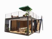 China 20 Foot Wooden Deluxe Garden Studio Flat Package Assembly 2 Bedroom Container Mobile House with Aluminum Alloy Windows for sale