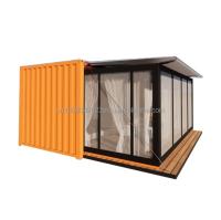 China Wall 50/75/100mm Wave Sandwich Panel Luxury Modular Portable Prefabricated Container House with Toilet Modern Hotel Design for sale