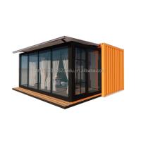 China Wall 50/75/100mm Wave Sandwich Panel Luxury Modular Portable Prefabricated Container House with Toilet Modern Hotel Design for sale