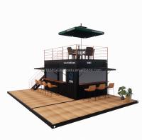China 10ft 20ft Two-story Pop-up Container Bar designed with Modern Design Style and Aluminum Alloy Windows for sale