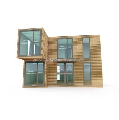 China Modern Double-Story Prefab Farmhouse for Outdoor Office Residential Made from Sandwich Panel and Galvanized Steel Bending for sale