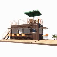 China 10ft 20ft Two-story Pop-up Container Bar designed with Modern Design Style and Aluminum Alloy Windows for sale
