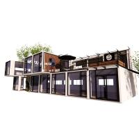 China Container Mobile House School Cafeteria Flat Packaging with Customized Color and Design for sale