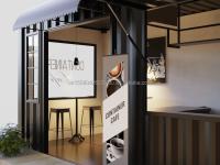 China Prefab Sandwich Panel Container Restaurant 20ft 40ft Modular House Homes for Custom Mobile Shipping Bar in Coffee Shops for sale