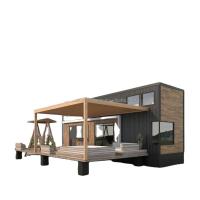 China Modern Design Prefabricated Wooden Container House Expandable Office with Steel Frame and Galvanized Steel Bending 180g for sale