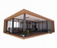 China Modern Design Prefabricated Wooden Container House Expandable Office with Steel Frame and Galvanized Steel Bending 180g for sale