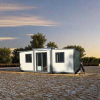 China 40 FT Modern Design Prefabricated Homes Outdoor Foldable Container House with Sandwich Panel and Aluminum Alloy Windows for sale